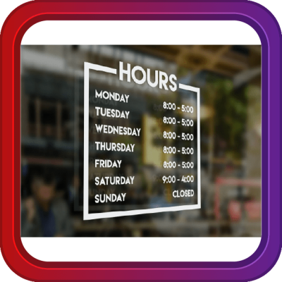 HotPrint Official Site - Business Hour Sticker